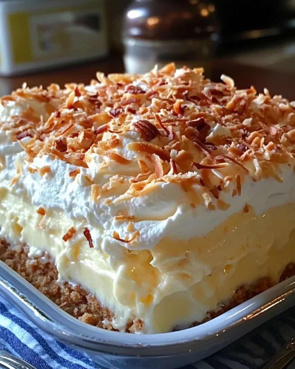 Coconut Cream Layered Dessert | Homemade Recipes
